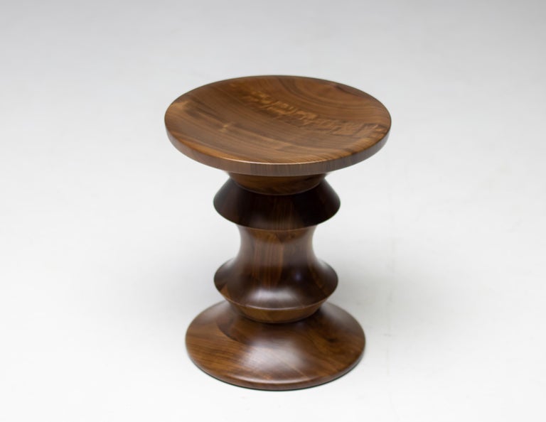Eames Time Life Walnut Stool For Sale at 1stDibs