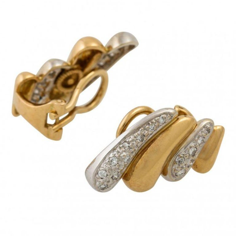 Ear Clips with Diamonds For Sale at 1stDibs