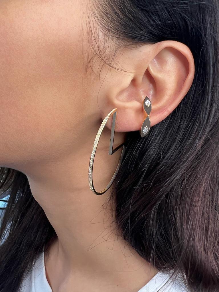 Ear Cuff Set with Marquise-Shaped Diamond in Hazel For Sale at 1stDibs