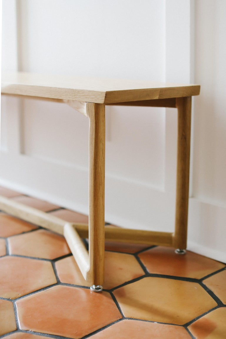Earl Hand Crafted White Oak Wolf Bench For Sale at 1stDibs