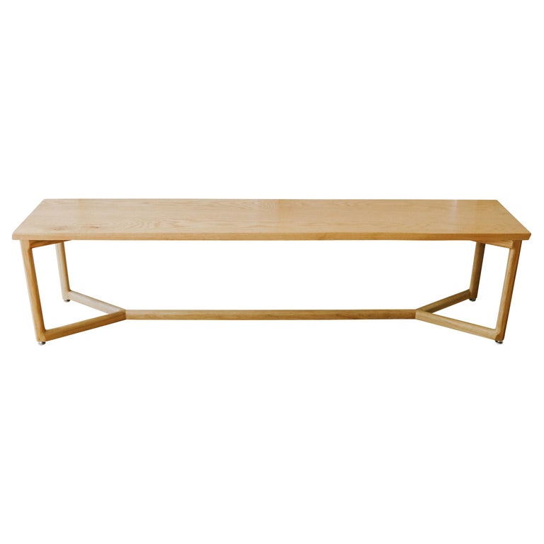 Earl Hand Crafted White Oak Wolf Bench For Sale at 1stDibs