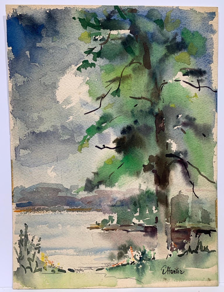 Earl Horter - Delaware River Landscape (Philadelphia Modernist) at 1stDibs