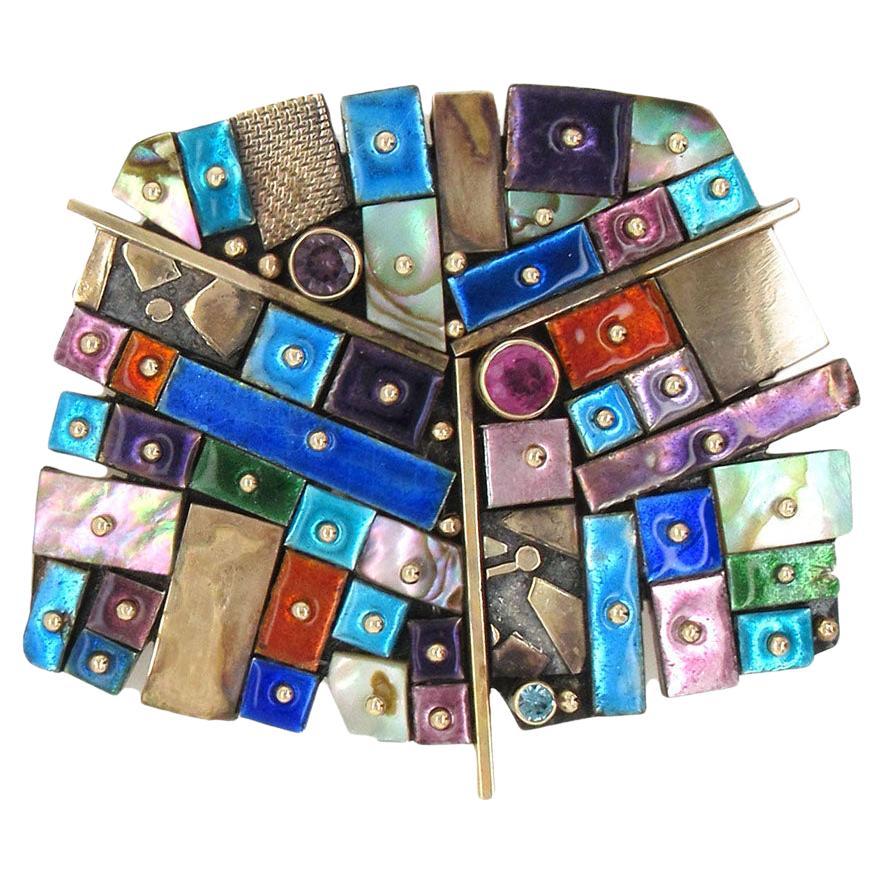 Victorian Revival Crescent Brooch For Sale at 1stDibs