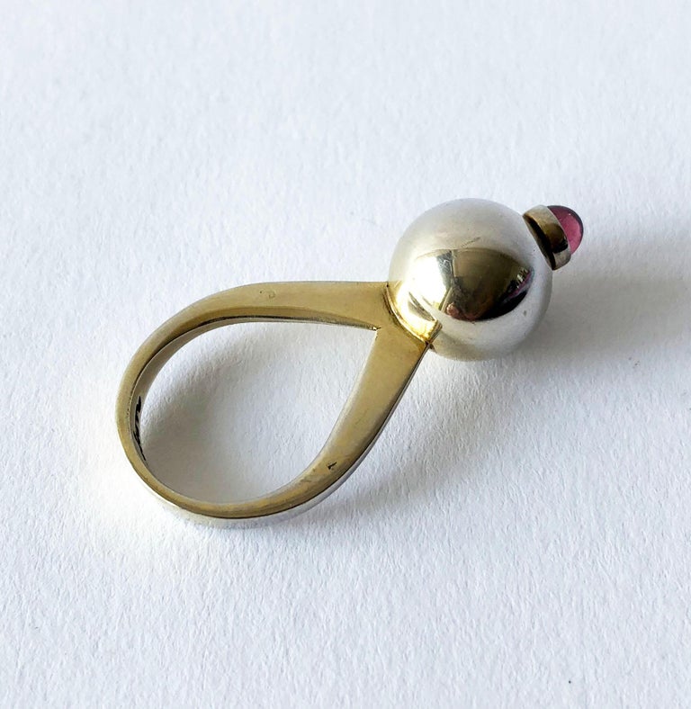 Earl Pardon Sterling Silver Garnet Cocktail Dinner Ring For Sale at ...