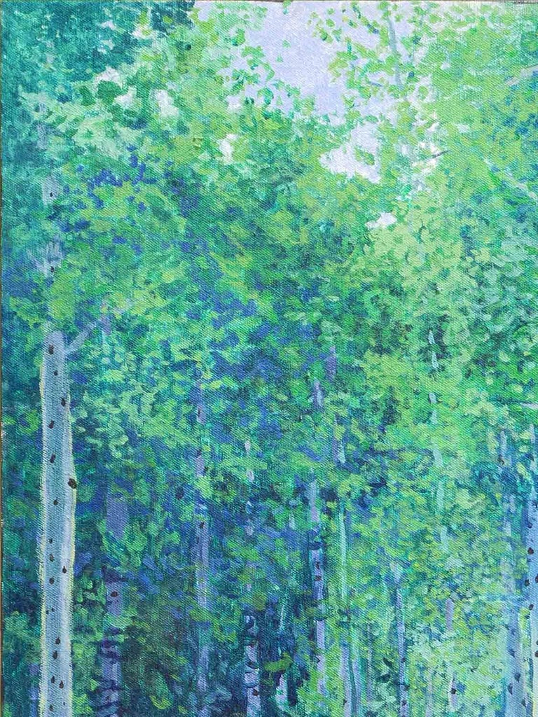 Earl Staley - "Trail in Red River, NM" Blue Toned Abstract ...