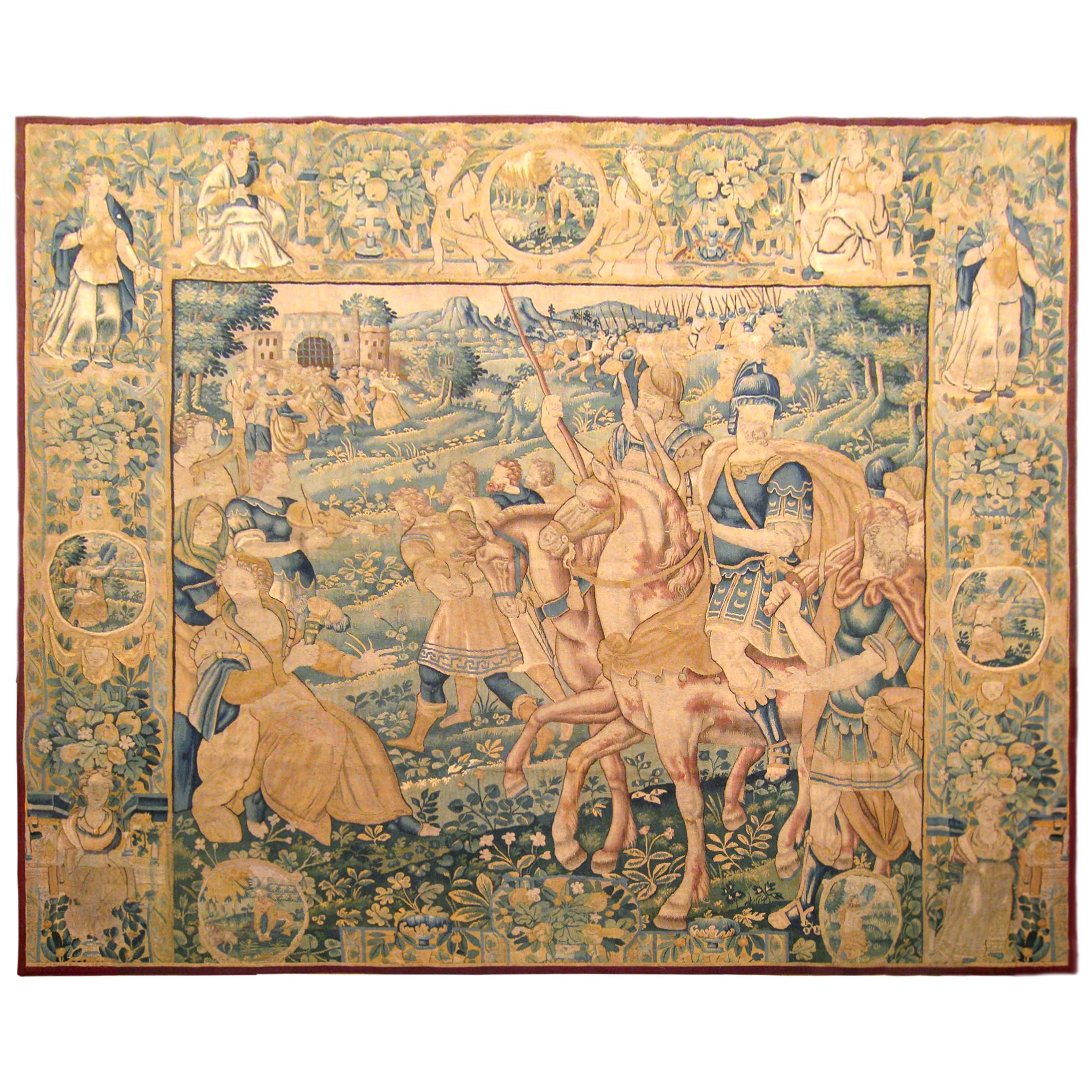 Early 17th Century Flemish Historical Tapestry with the Roman General ...