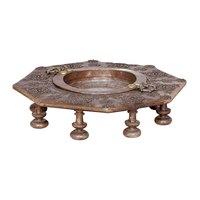 Early 17th Century Wood, Brass and Copper Brazier For Sale at 1stDibs ...