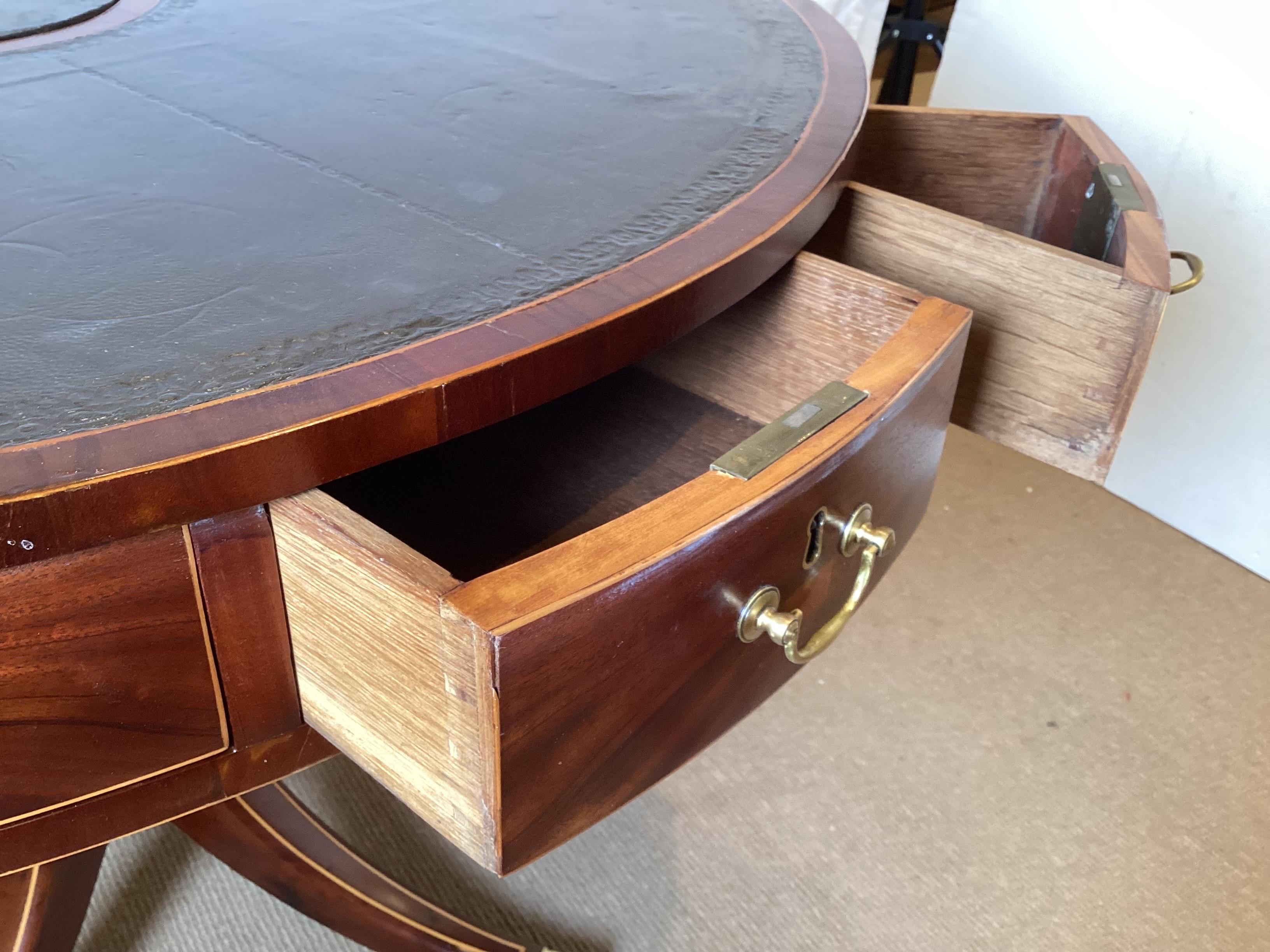 Early 1800's English Mahogany Sheraton Rent Table For Sale at 1stDibs