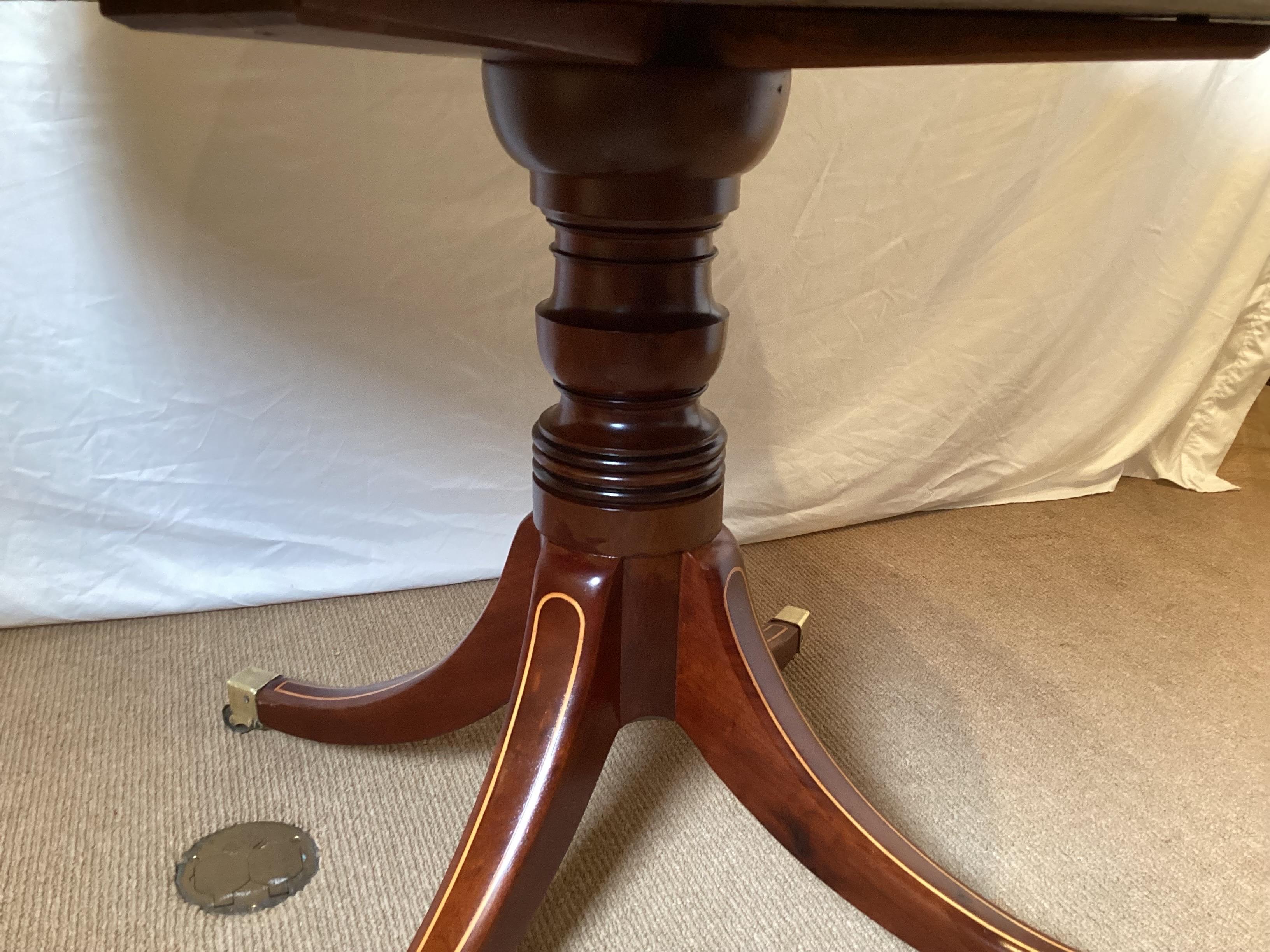 Early 1800's English Mahogany Sheraton Rent Table For Sale at 1stDibs