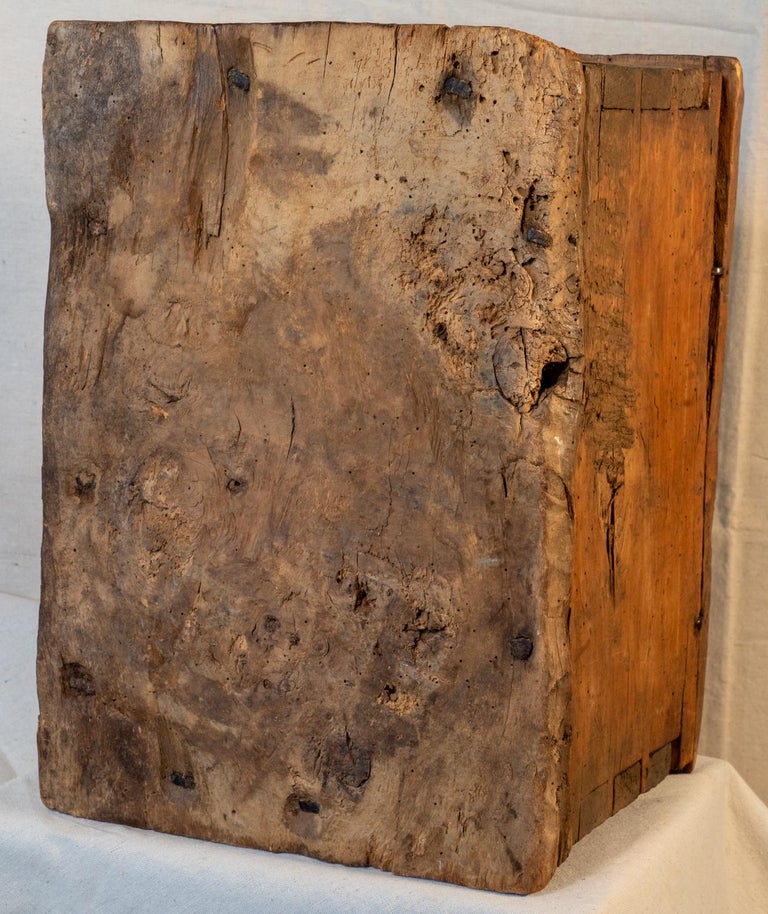 Early 18th Century Italian Carved and Dovetailed Walnut Alms Box For ...