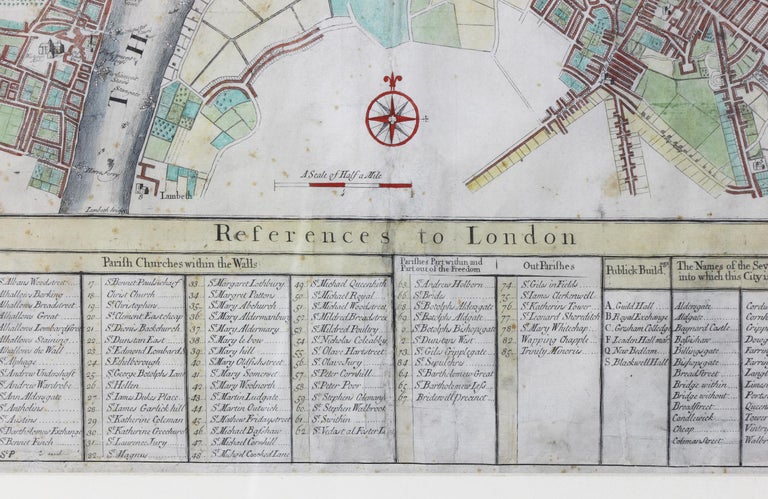 Early 18th Century Map of London at 1stDibs