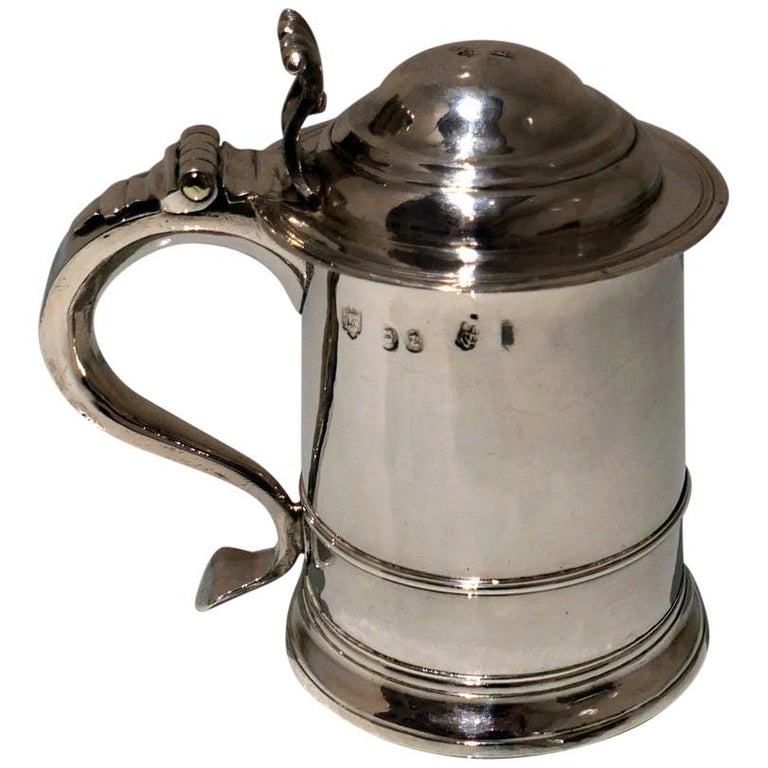 Early 18th Century Antique George I Britannia Silver Ladies Tankard ...