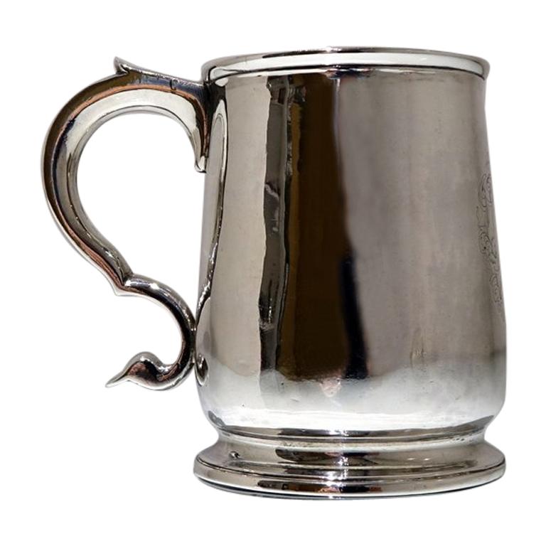 Early 18th Century Antique George I Sterling Silver Half Pint Mug ...