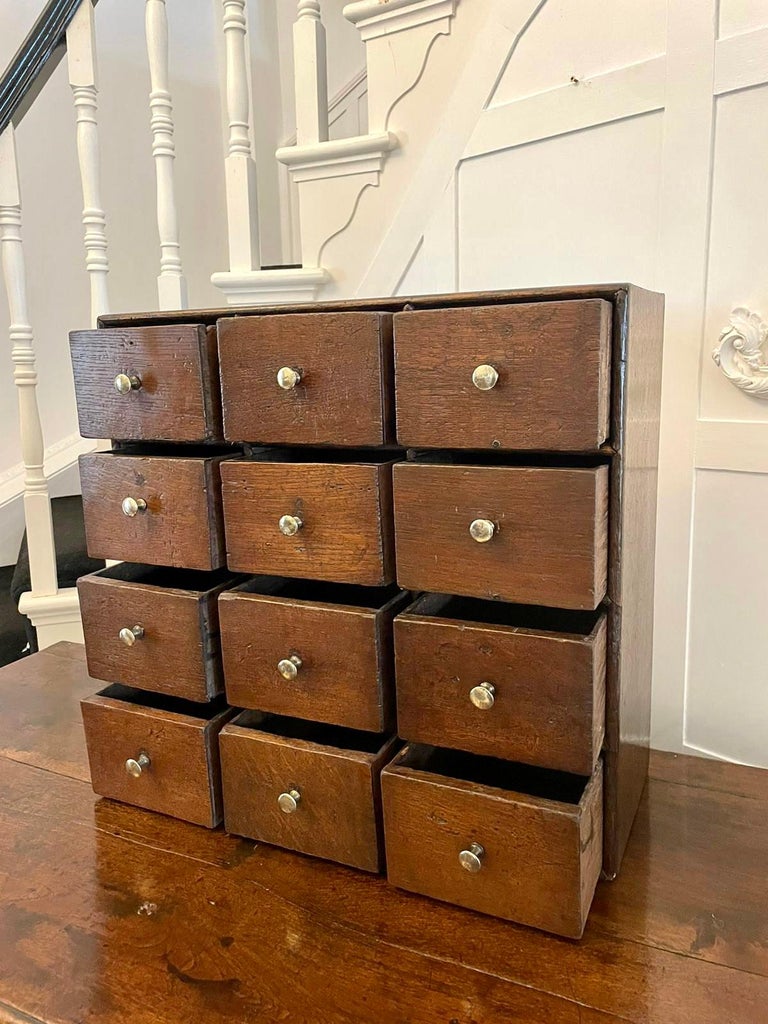 Early 18th Century Antique Oak Nest of Drawers For Sale at 1stDibs