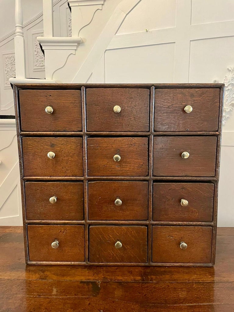 Early 18th Century Antique Oak Nest of Drawers For Sale at 1stDibs