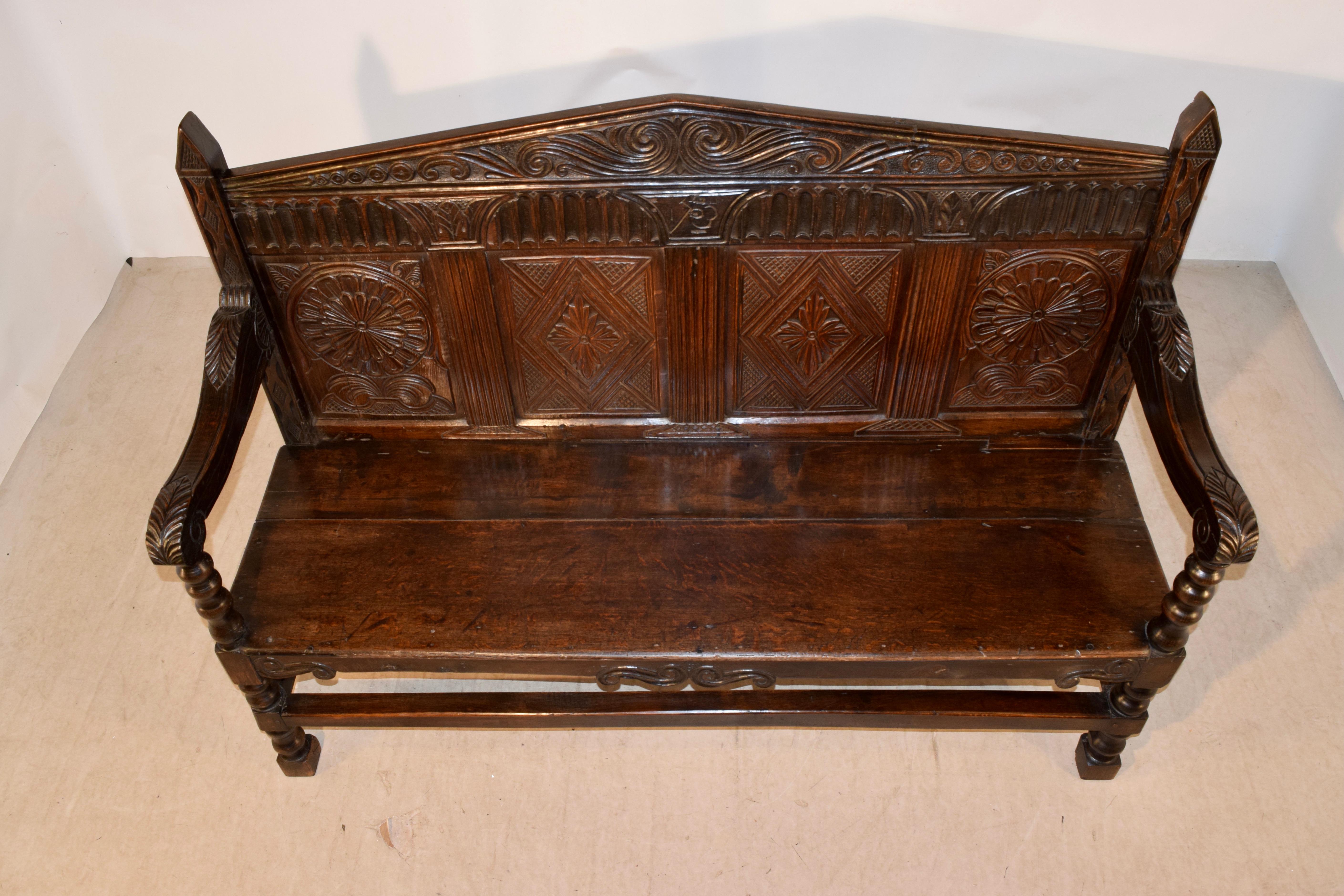 Early 18th Century Bench, Dated 1703 at 1stDibs