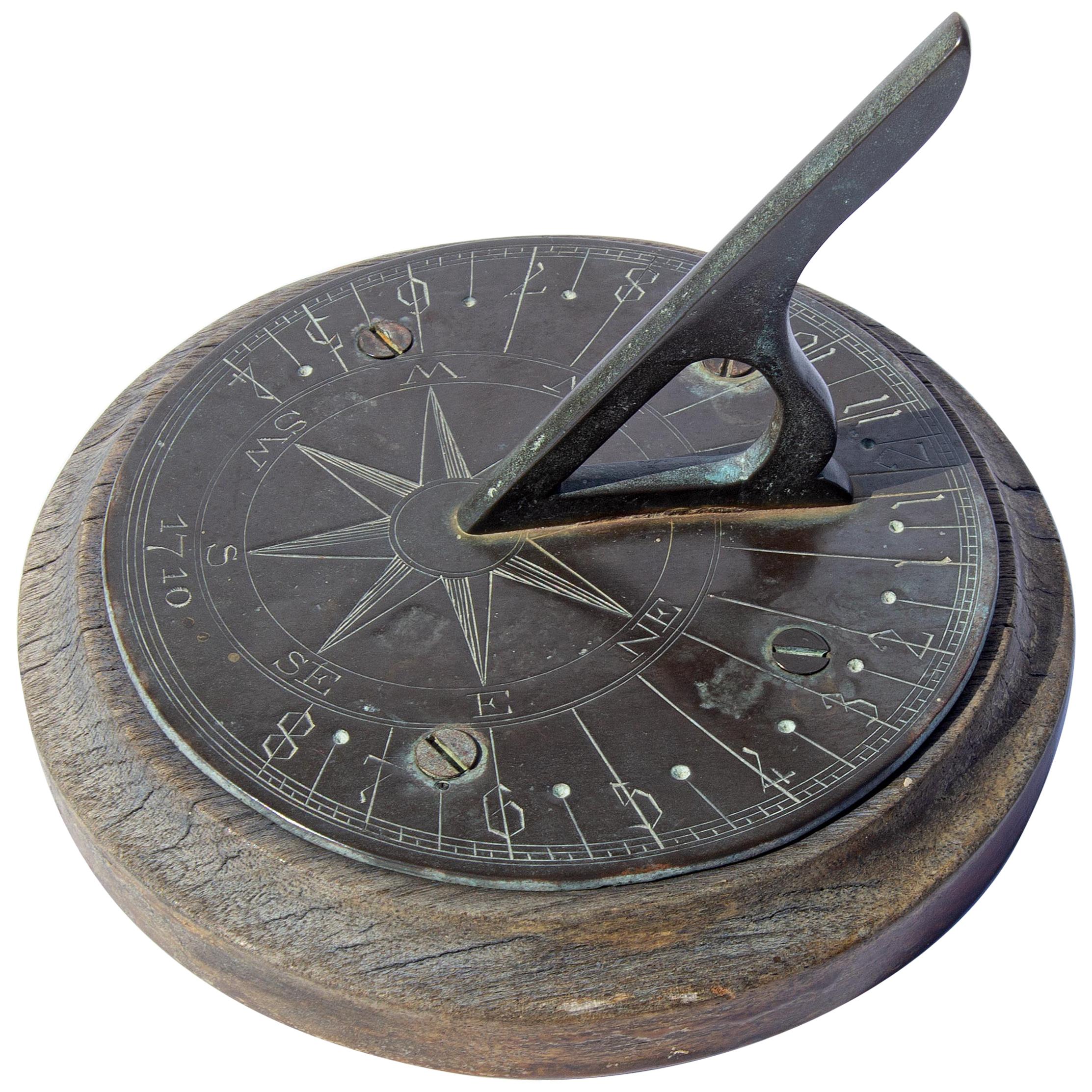 Early 18th Century Bronze Sundial at 1stDibs