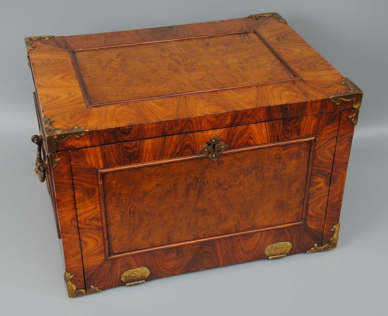 Early 18th Century Burr Oak and Kingwood Coffre Fort For Sale at 1stDibs
