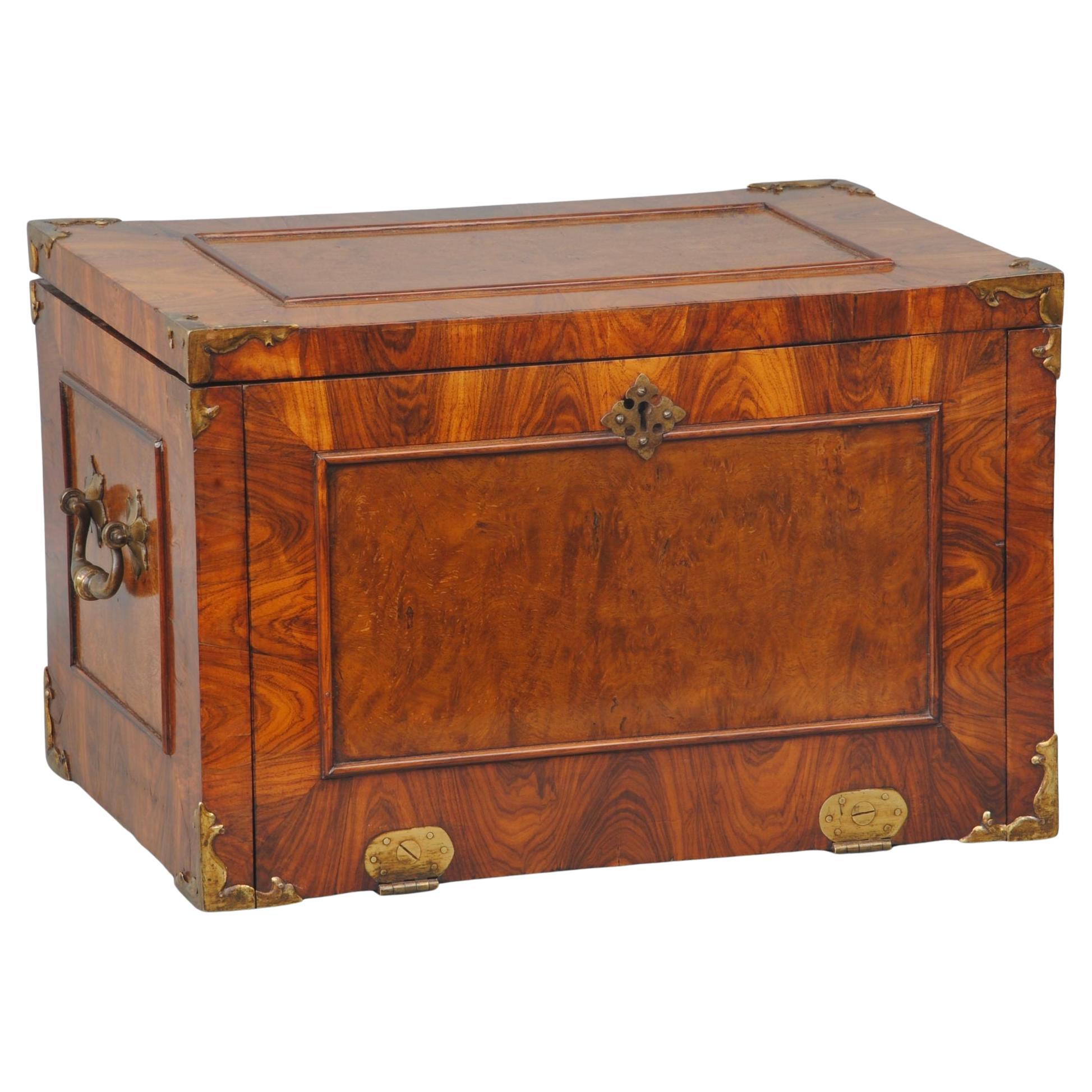 Early 18th Century Burr Oak and Kingwood Coffre Fort For Sale at 1stDibs