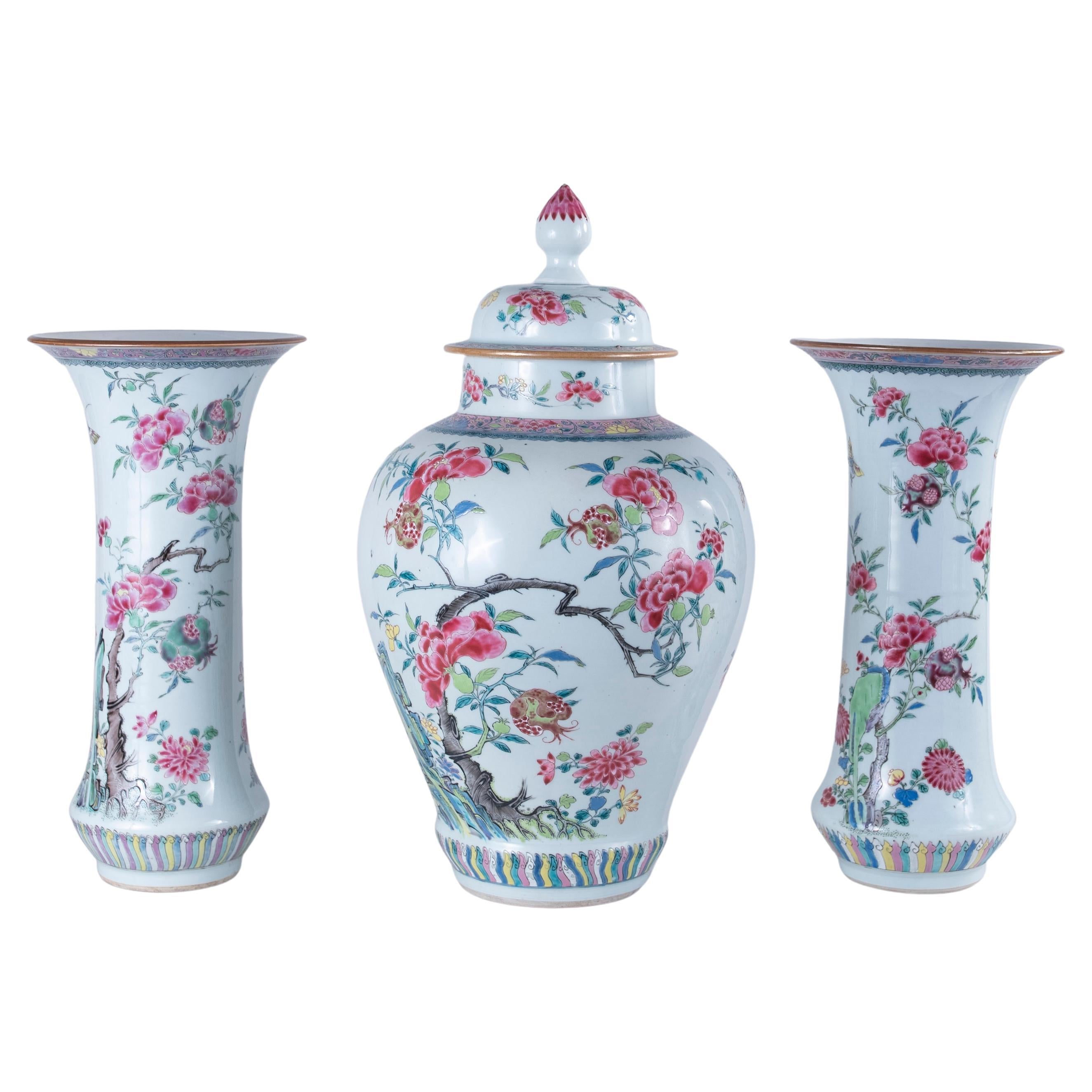 Pair Chinese Export Famille Rose Figures of Immortals, 18th Century ...