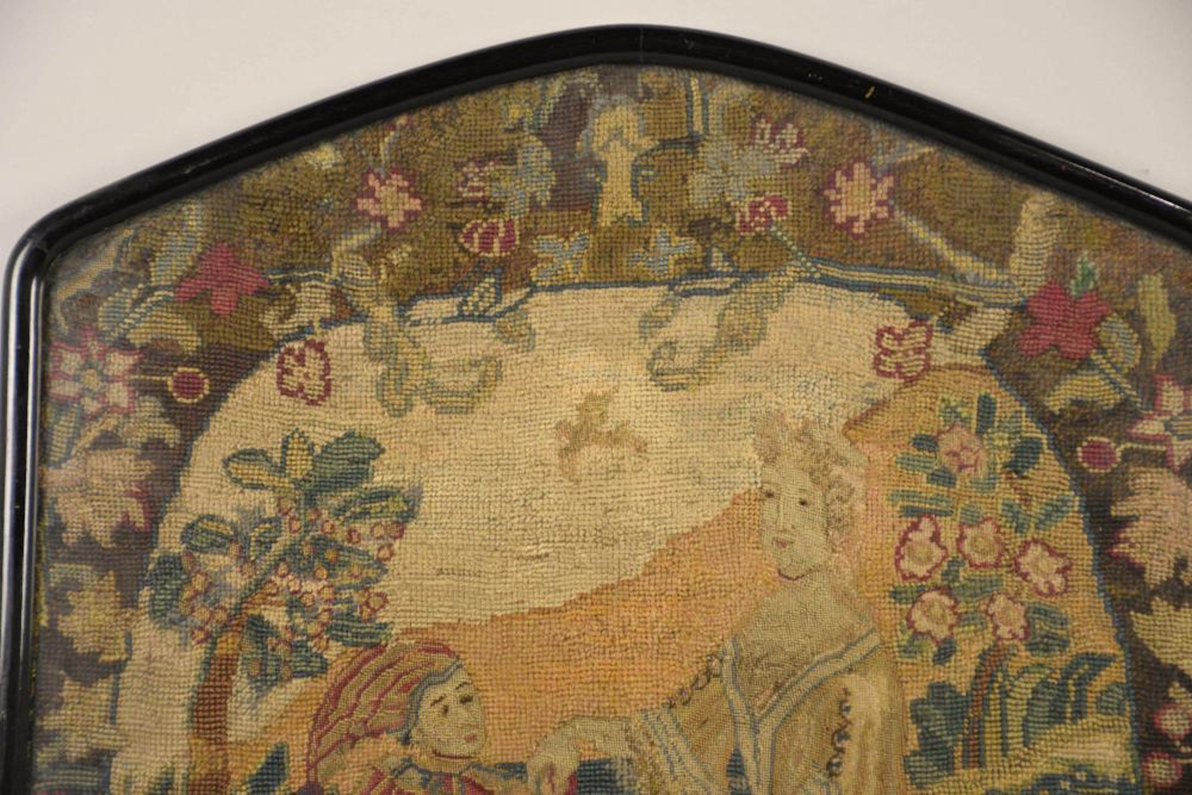 Early 18th Century English Petit-Point Jester and a Maiden at 1stDibs ...