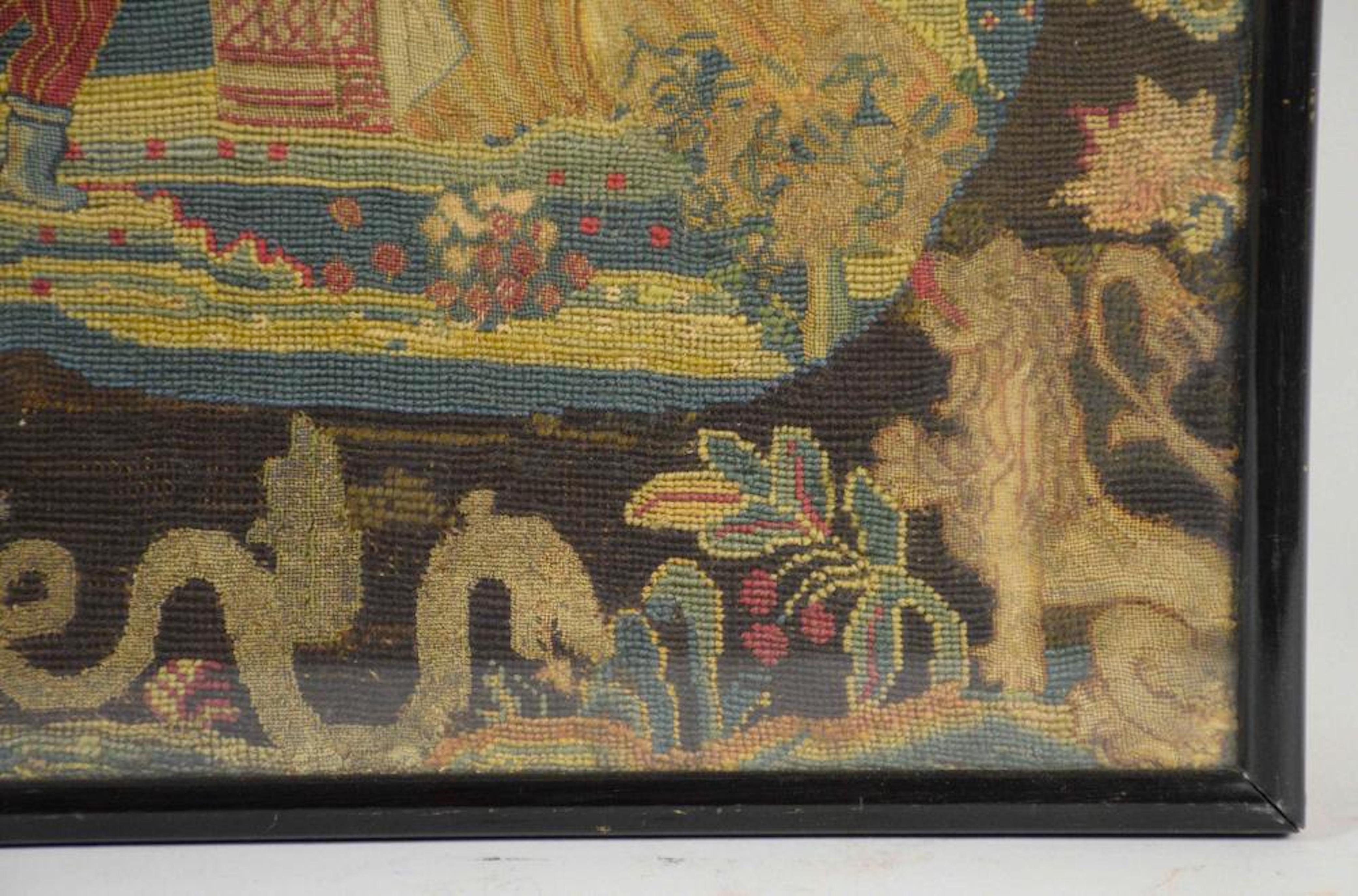 Early 18th Century English Petit-Point Jester and a Maiden at 1stDibs ...