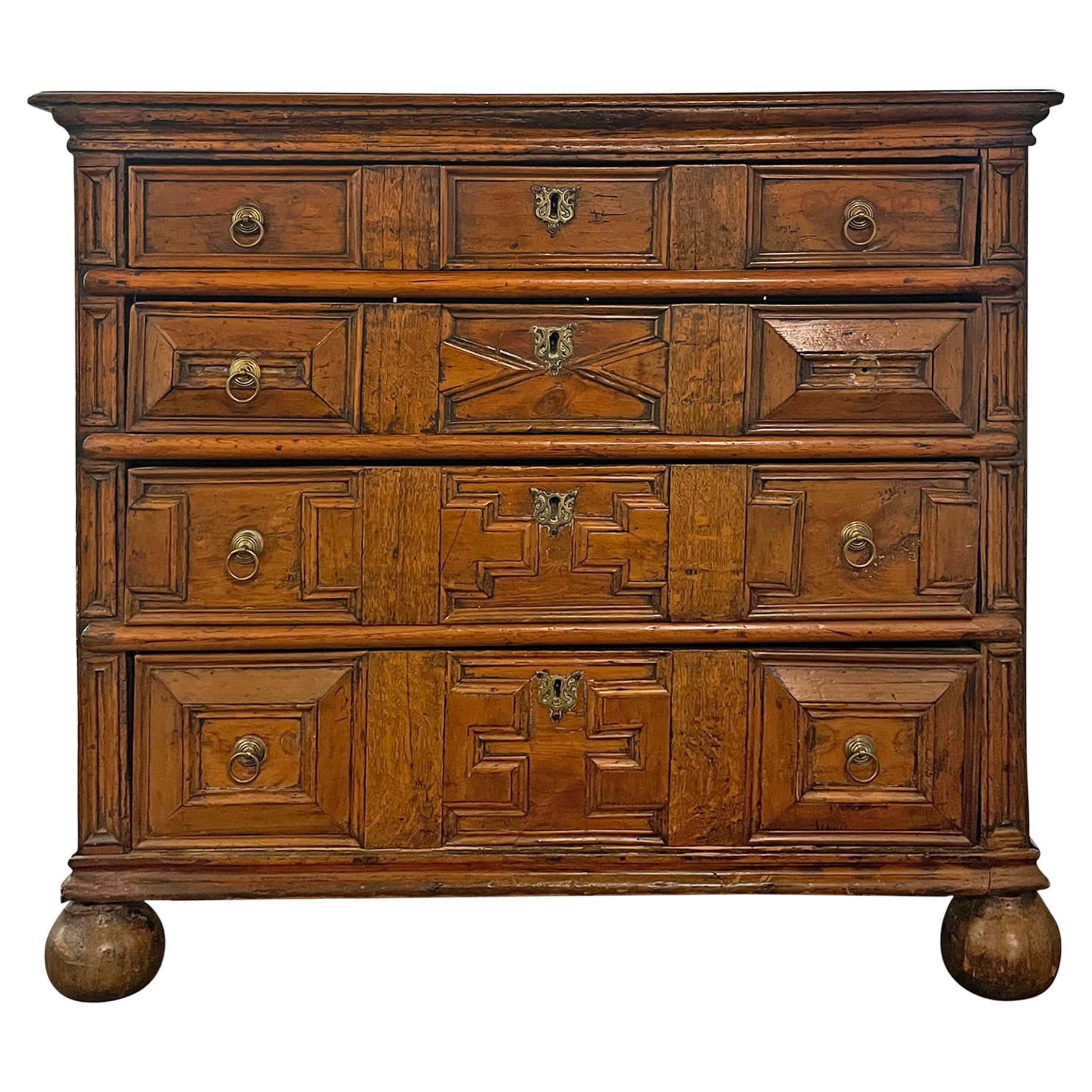 Early 18th Century English William and Mary Chest of Drawers at 1stDibs