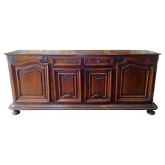 18th Century Louis XV Original Walnut Provincial French Buffet For Sale ...