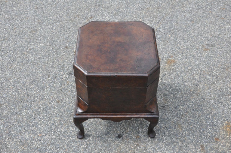 Early 18th Century George II Burl Walnut Wine Cellarette at 1stDibs