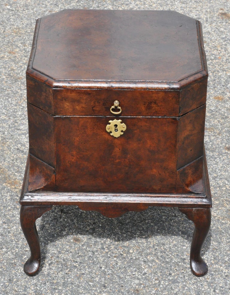 Early 18th Century George II Burl Walnut Wine Cellarette at 1stDibs