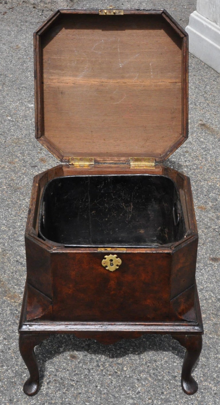 Early 18th Century George II Burl Walnut Wine Cellarette at 1stDibs