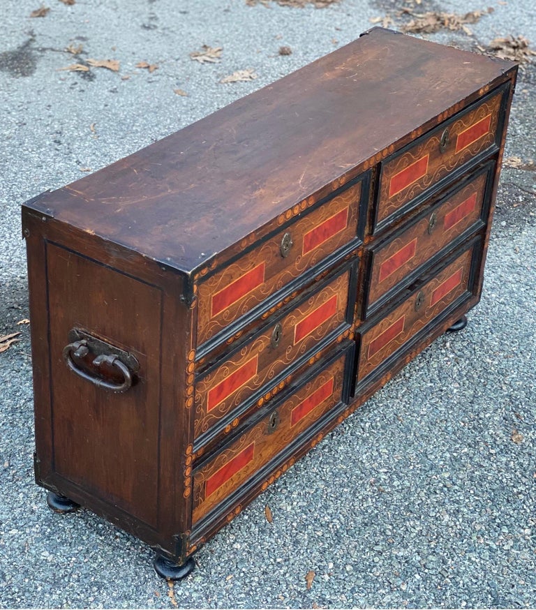 Early 18th Century Inlaid Italian Walnut and Tortoise Shell Vargueno ...