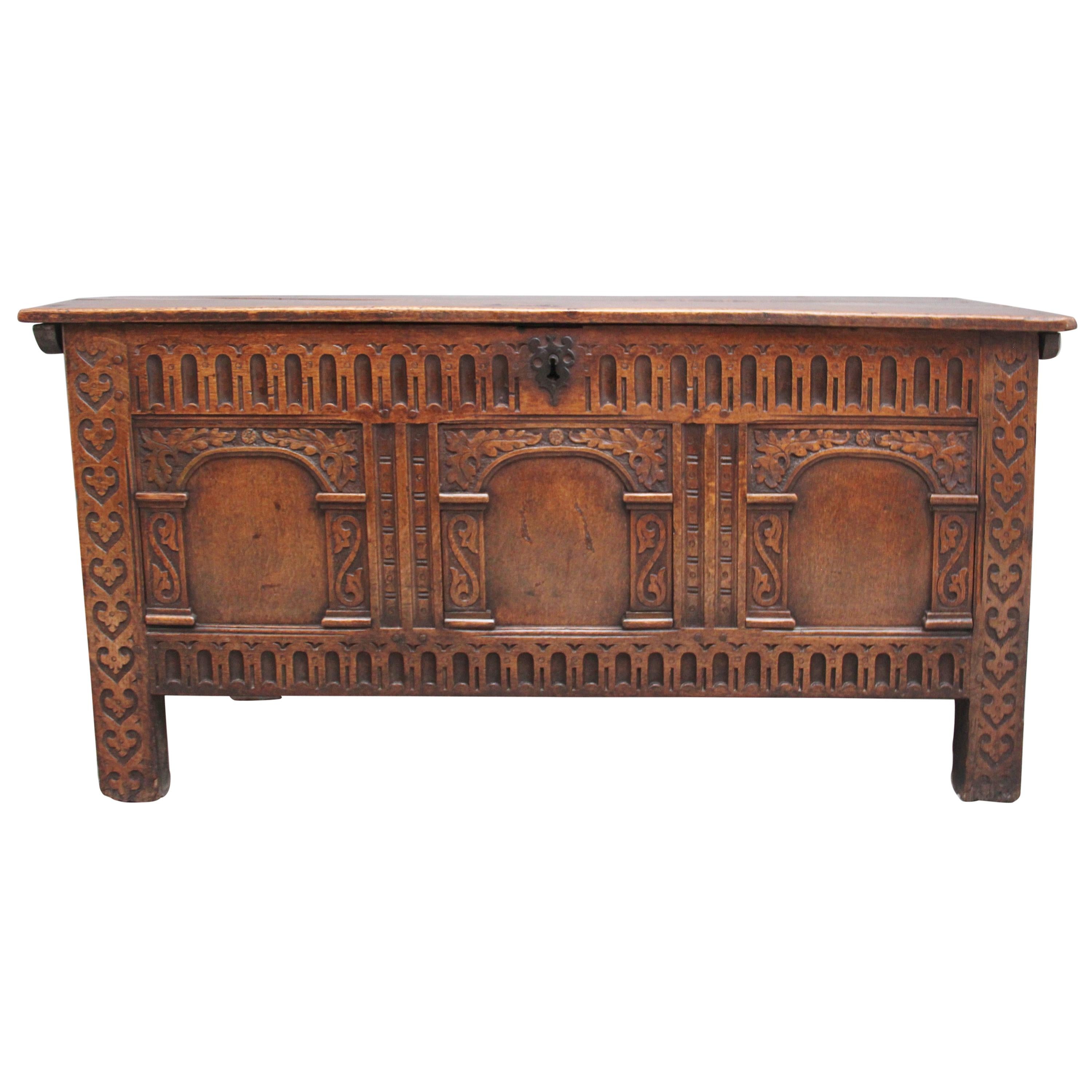 Antique 18th Century Indian Oriental Hardwood Coffer Chest For Sale at ...