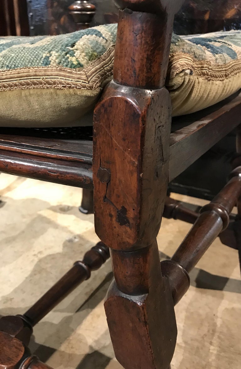 Early 18th Century Queen Anne Spanish Foot Armchair with Tapestry ...