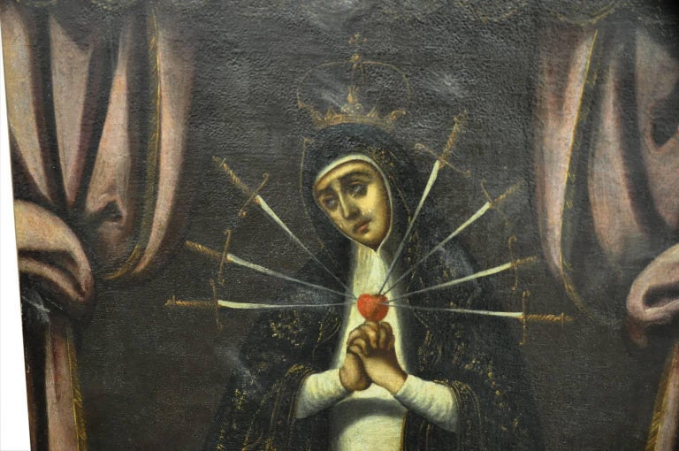 Early 18th Century Spanish Painting of the Madonna, Mater Dolorosa at ...