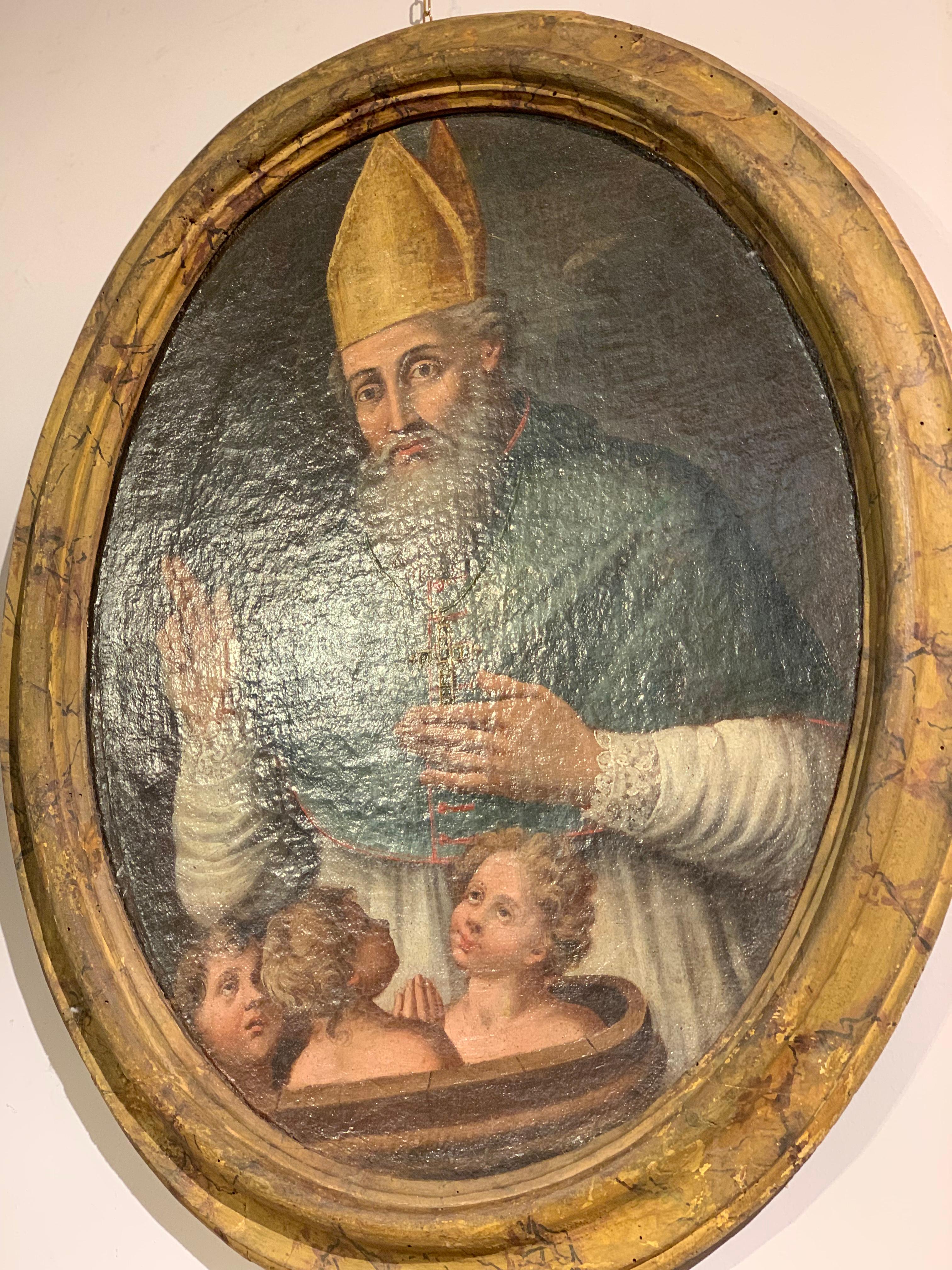 Early 18th Century St Nicholas, Oil on Canvas at 1stDibs