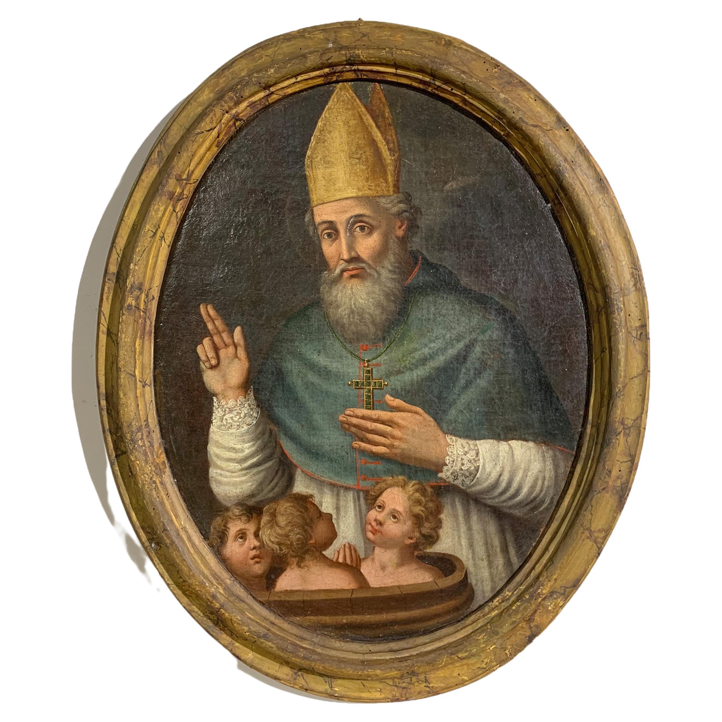 Early 18th Century St Nicholas, Oil on Canvas at 1stDibs
