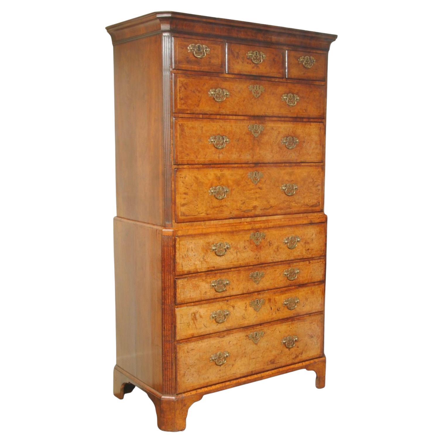 Early 18th Century Antique Walnut Chest on Chest or Highboy For Sale at ...