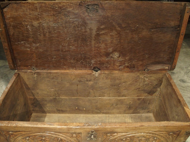 Early 18th Century Walnut Wood Trunk from France at 1stDibs | walnut trunk