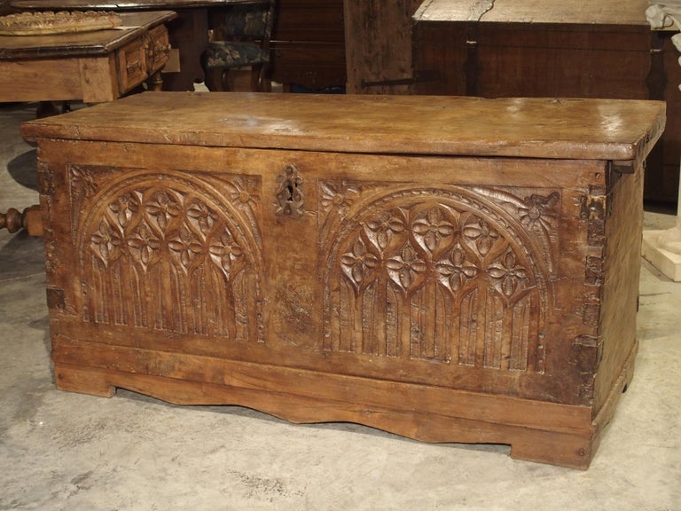 Early 18th Century Walnut Wood Trunk from France at 1stDibs | walnut trunk