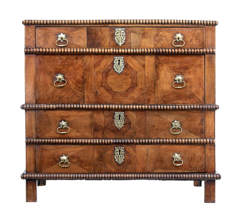 Early 18th Century William and Mary Walnut Split Chest of Drawers For ...