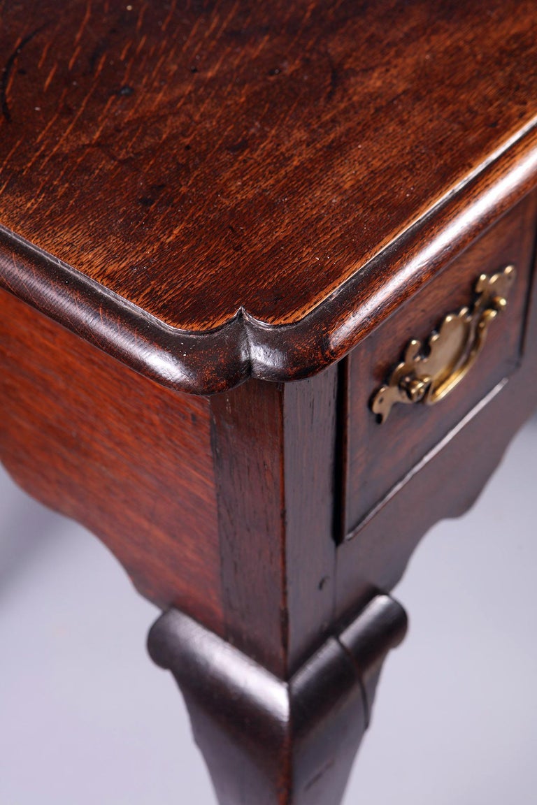 Early 18thC Oak Cabriole Leg Lowboy For Sale at 1stDibs