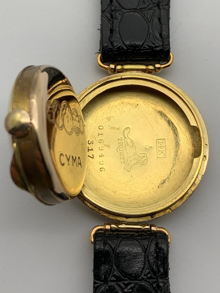 Early 1900's 14 Karat Yellow Gold "Hermetic" Trench Watch" For Sale at ...