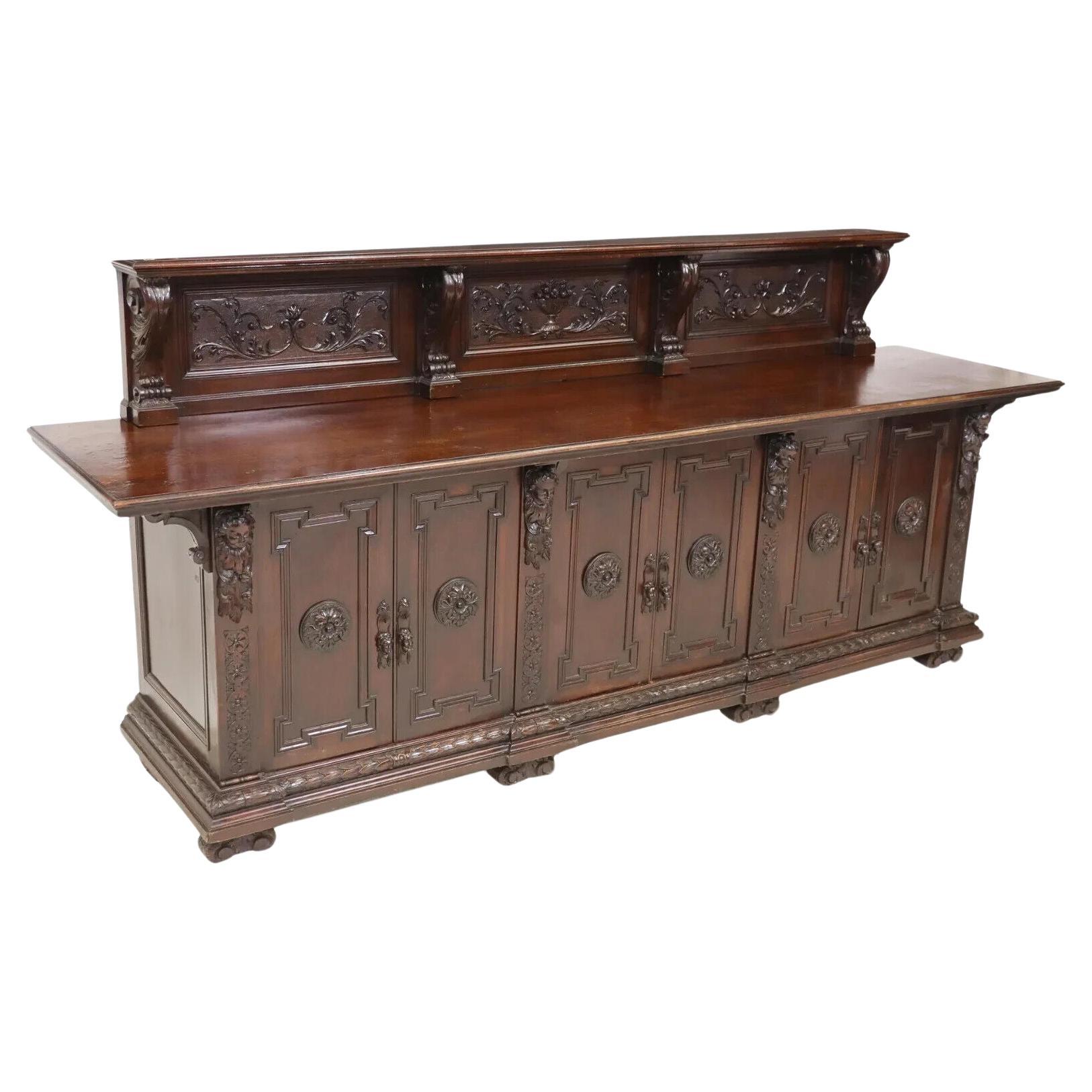 Early 1900's Antique Italian Renaissance Revival Marble-Top Sideboard ...