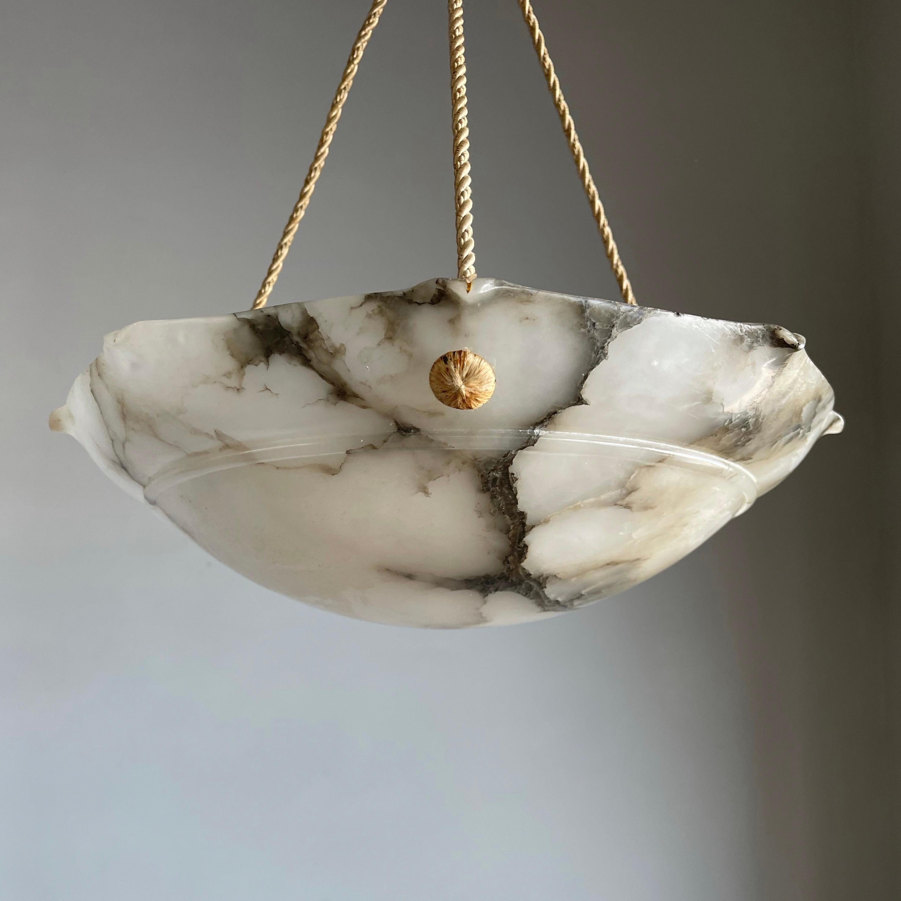 Early 1900s Arts and Crafts Pendant with Original Rope and Striking ...