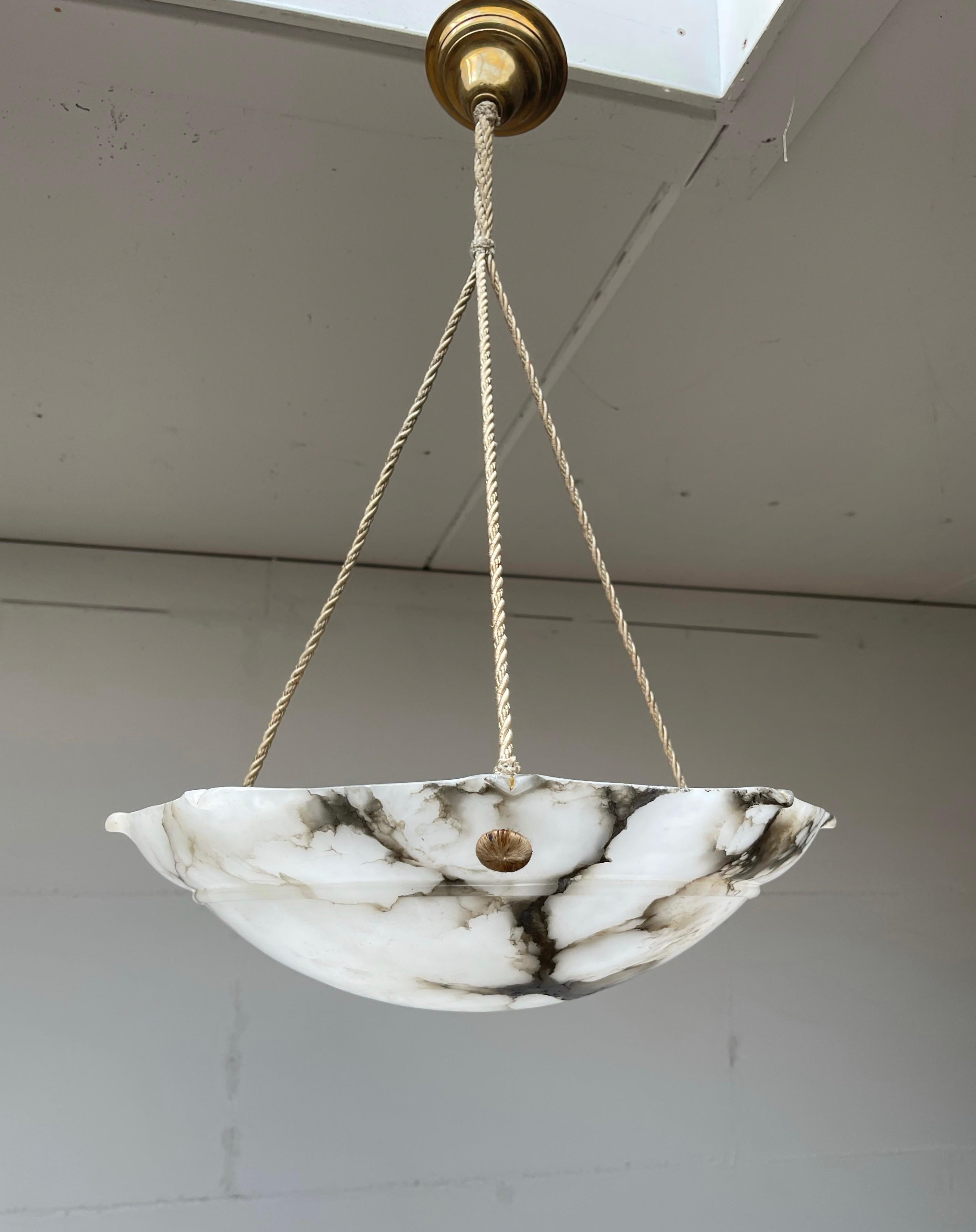 Early 1900s Arts and Crafts Pendant with Original Rope and Striking ...