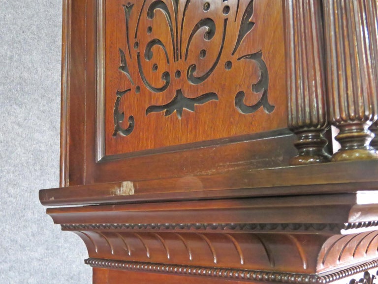 Early 1900s Carved Walnut Durfee Case Elliot Movement 5 Tube ...