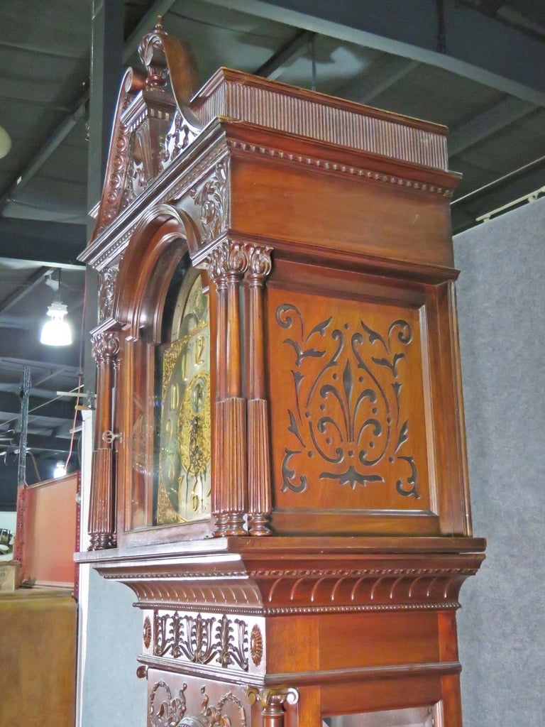 Early 1900s Carved Walnut Durfee Case Elliot Movement 5 Tube ...