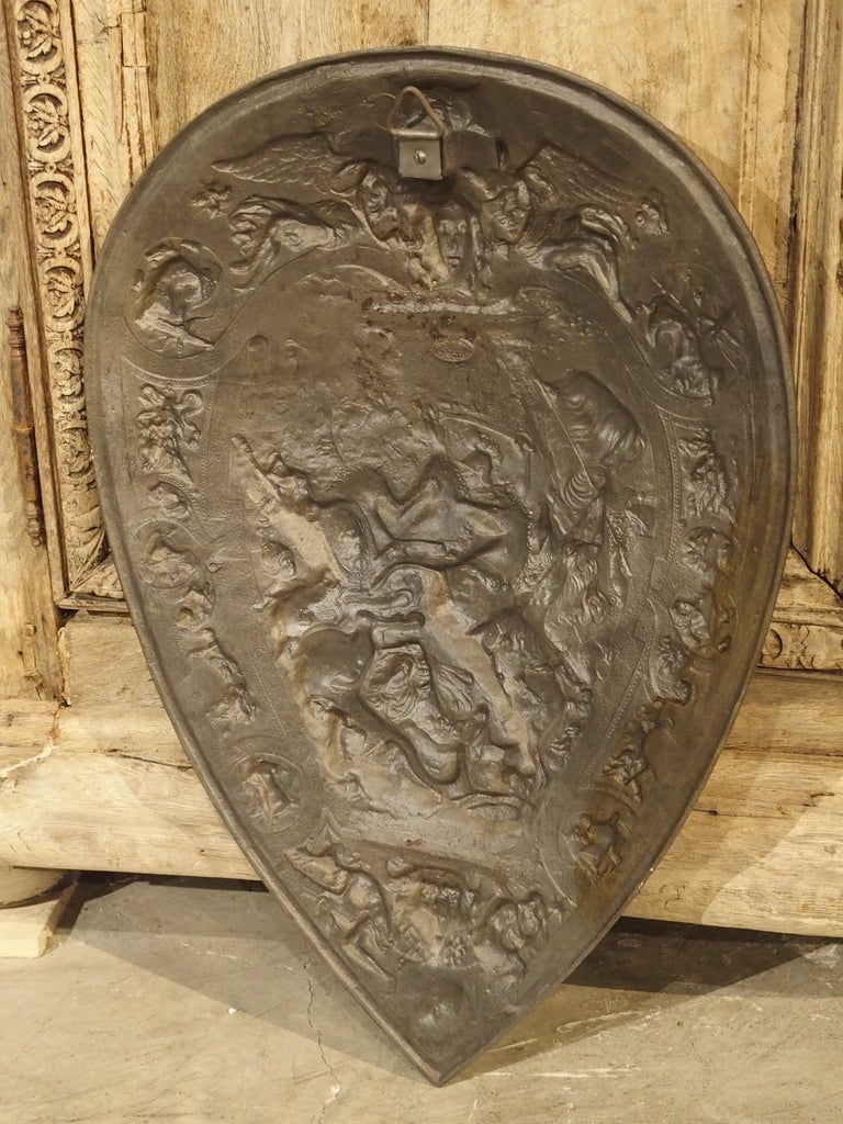 Early 1900s Cast Iron Parade Shield from France at 1stDibs