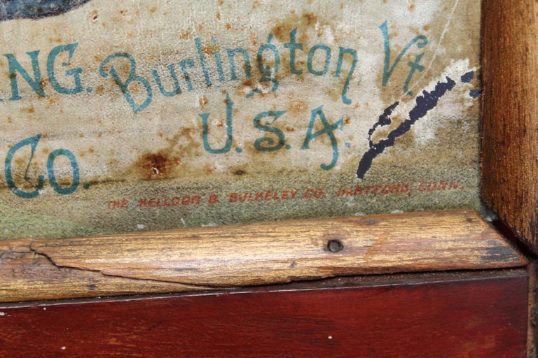 Early 1900s Diamond Dyes Lithograph Display Cabinet For Sale at 1stDibs